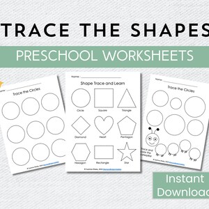 Printable Preschool Shapes Tracing Worksheets , Basic Shapes Tracing ...