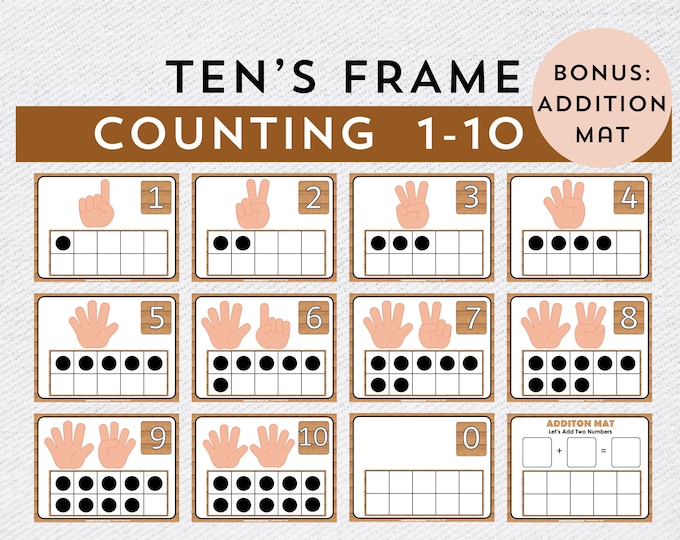 TWENTY FRAME Kids. 60 Image Clipart BUNDLE. 0-20 Counting Frames, Plus ...