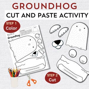Groundhog Day Craft | Cut and Paste Activity, Fine Motor Skill (PDF ...