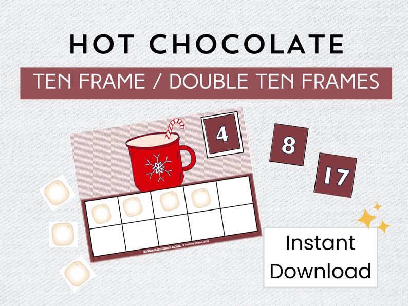 Marshmallow Counting Math Printable for Winter, Preschool Printable ...