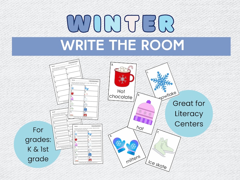Winter Write the Room | Kindergarten Literacy | Writing Center ...
