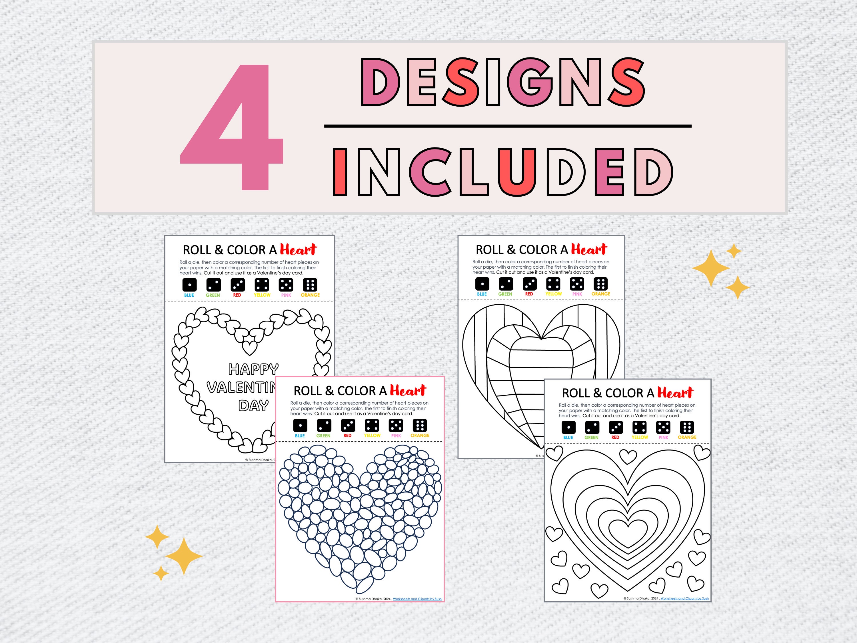 Valentine Roll a Heart Game, Valentine Dice Game, Classroom Valentine ...