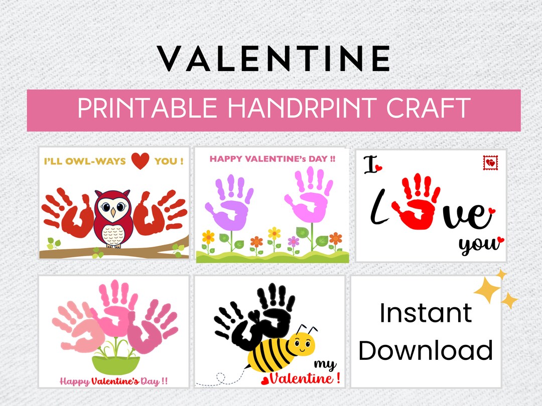 Valentine's Day Handprint Craft: Kids Memory Keepsake (PDF) - Etsy