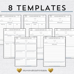 Book Report Templates for Kids Fiction Book Report Worksheets Reading ...