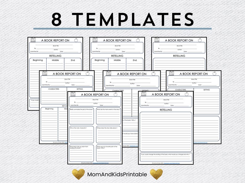 Book Report Templates for Kids Fiction Book Report Worksheets Reading ...