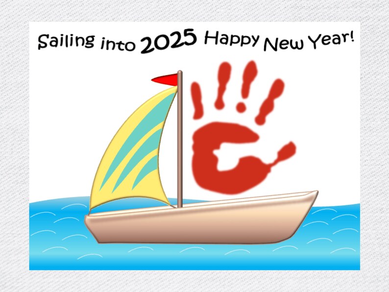 2025 New Year Handprint Art for Preschool, Babies and Kids, a Keepsake ...