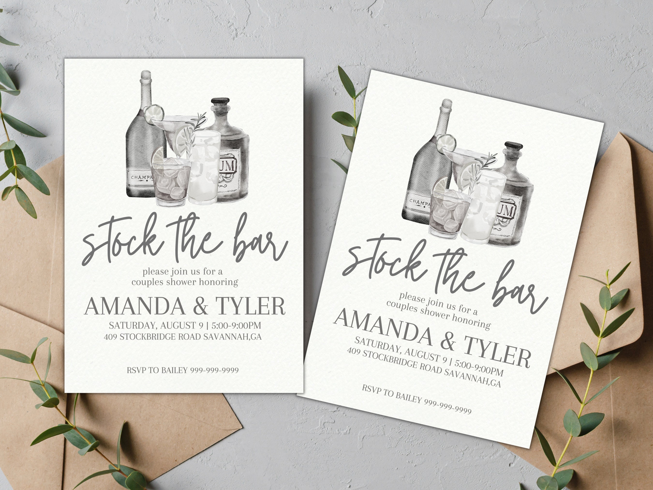 Stock the Bar Invitation | Couples Shower Invitation | Invitation ...
