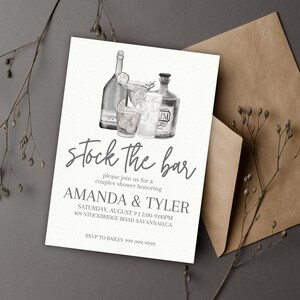 Stock the Bar Invitation | Couples Shower Invitation | Invitation ...