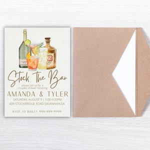 Stock the Bar Invitation | Couples Shower Invitation | Invitation ...