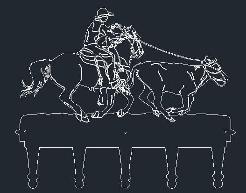 Cowboy Coat Rack Dxf Cut File - Etsy
