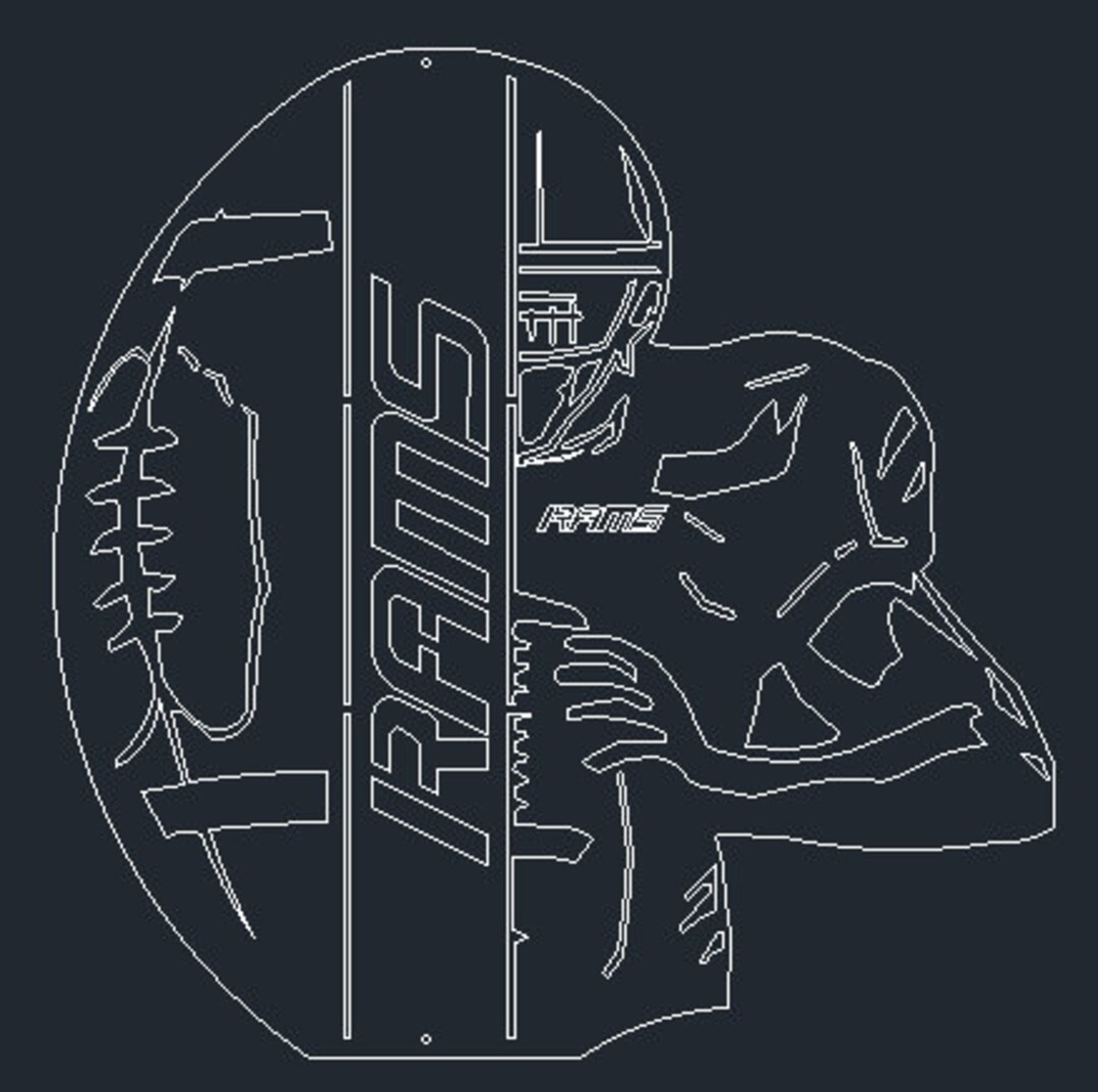 Rams Metal Sign DXF Cut File - Etsy