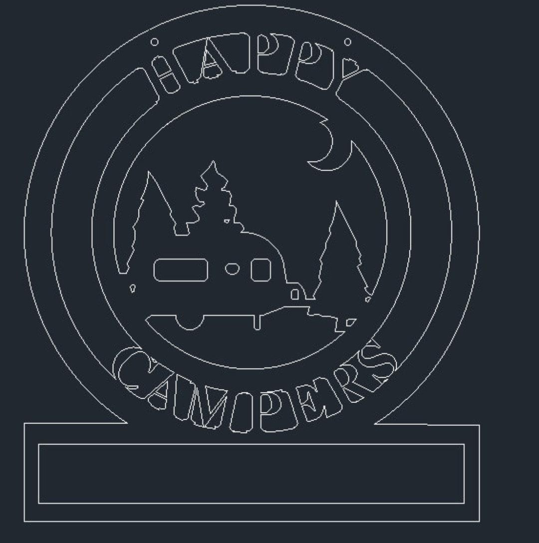 Happy Camper Metal Sign Cut File Dxf - Etsy