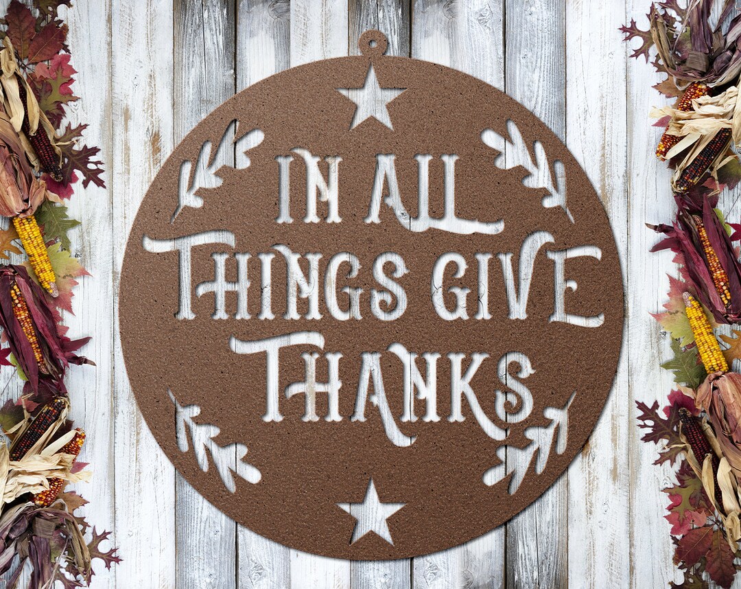 Fall Metal Sign Give Thanks - Etsy