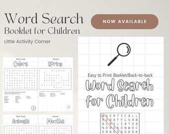 Word Search Booklet - Etsy