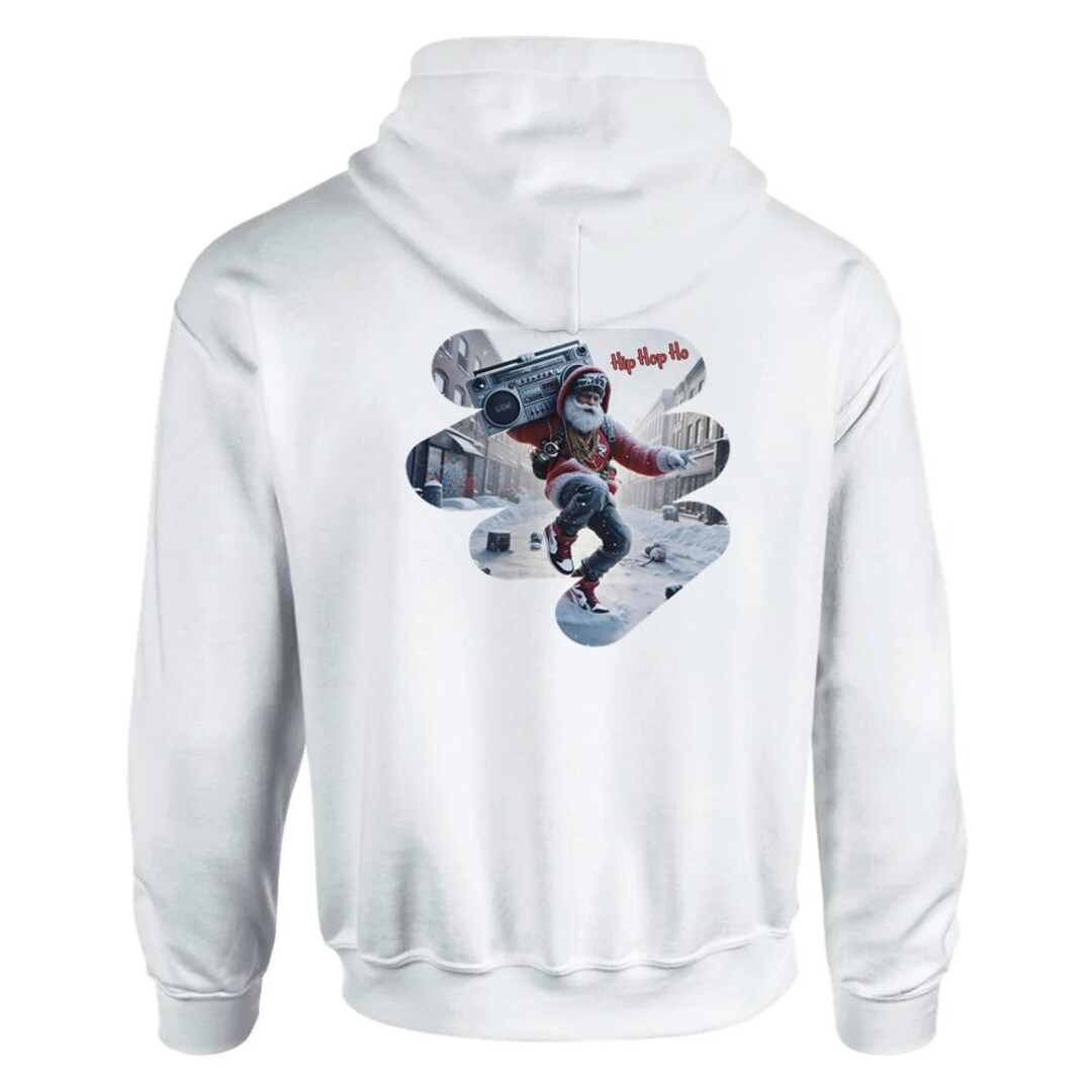 Old-school hip Hop Ho in the Streets With Santa Claus Hoodie Fun ...