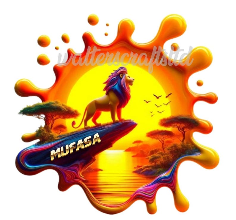 Movie Fans - "mufasa", 5 Images Great for T-shirts, Cups Etc, Paint ...