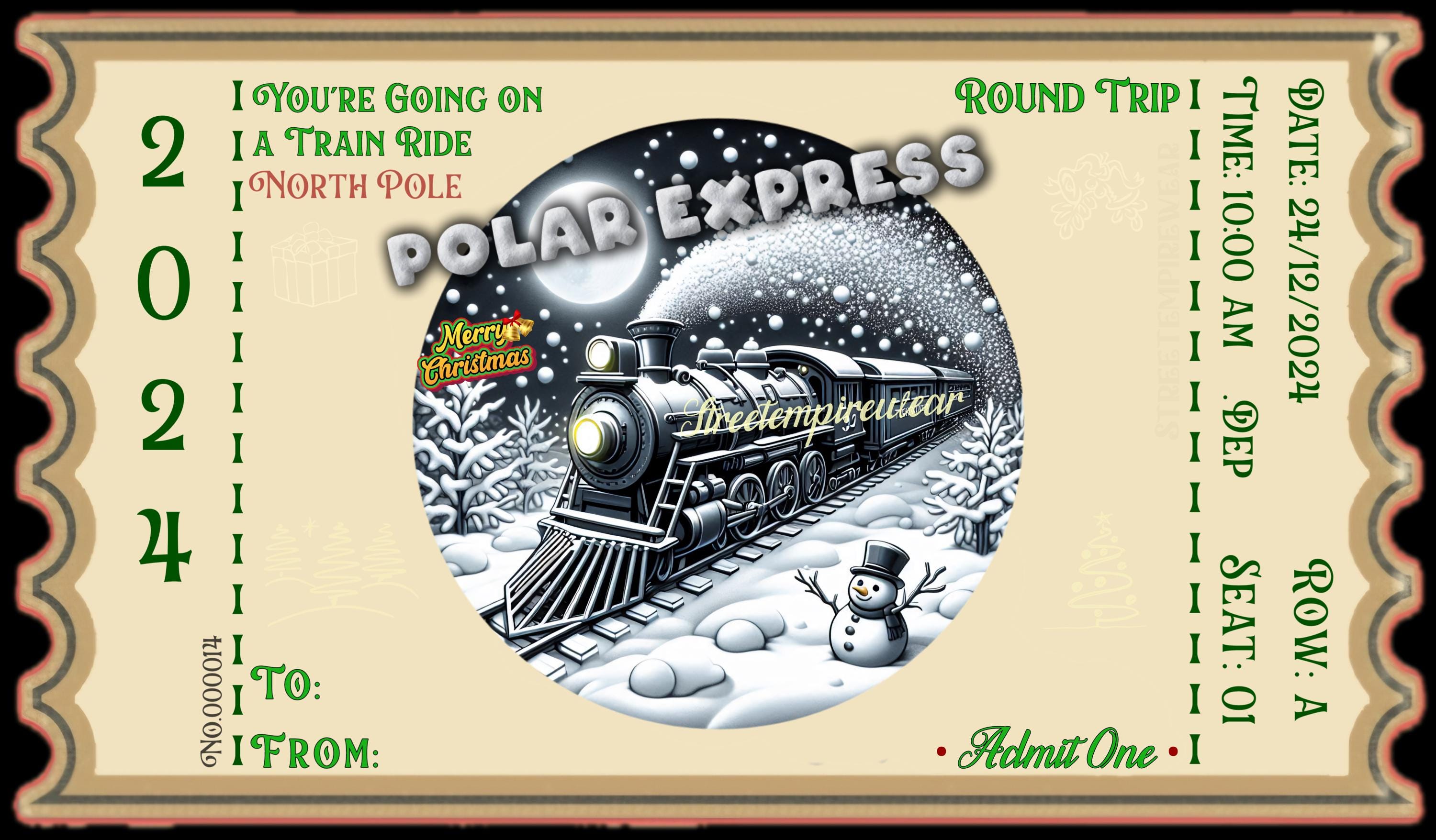 Polar Express Train Tickets (images Only) X4 Plus Blanks and ...