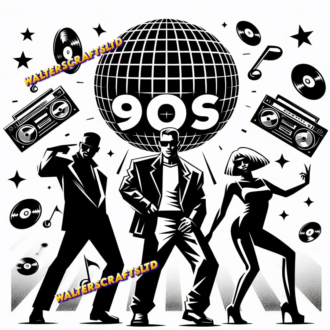 4x Disco Designs, Party Time, Clubbing, 90's, Get the Look, ( Example ...