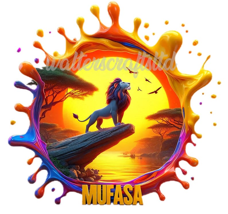 Movie Fans - "mufasa", 5 Images Great for T-shirts, Cups Etc, Paint ...