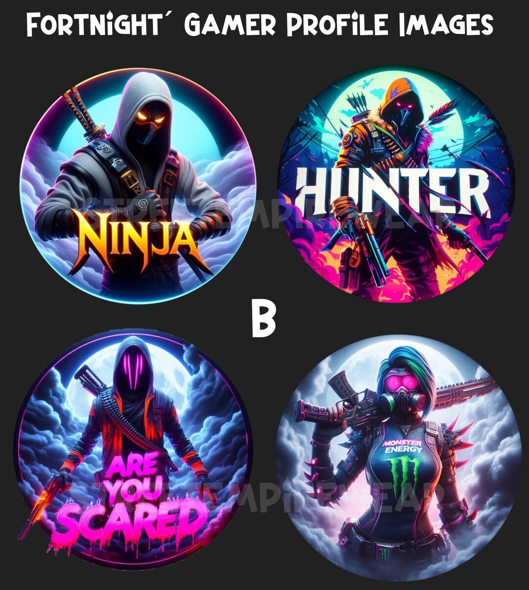 B, Version 2- 23x Fortnight-gaming Profile Images, Black Ops, Shooter ...