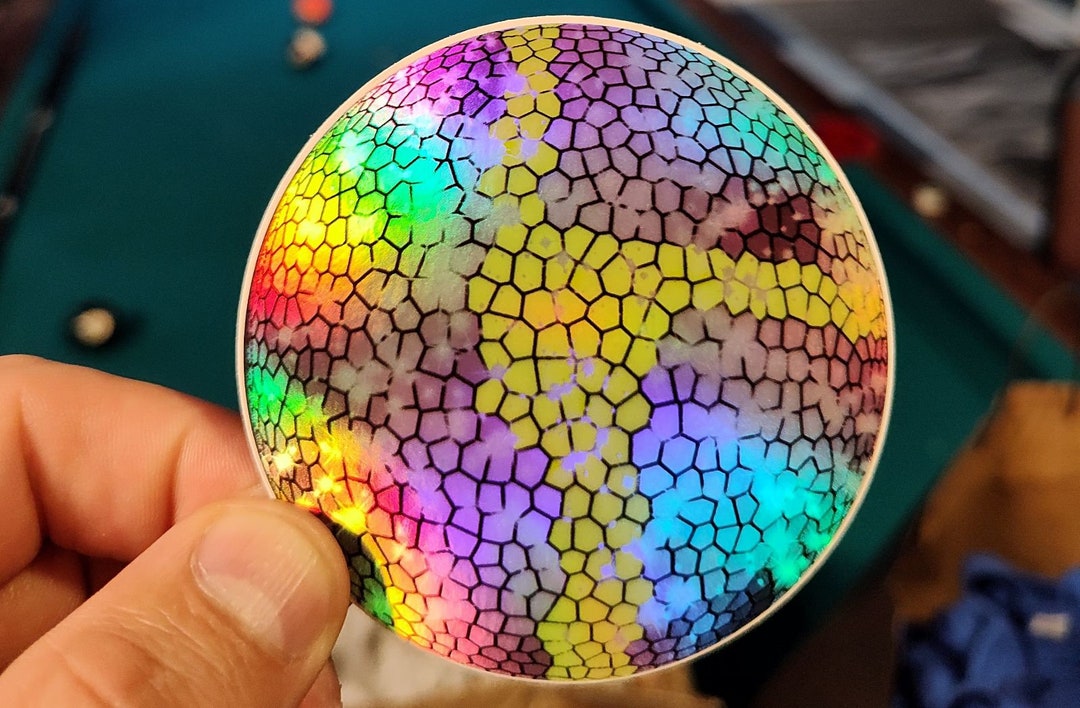 Disco Biscuits 3 Holographic Disco Ball Sticker Yellow - Etsy