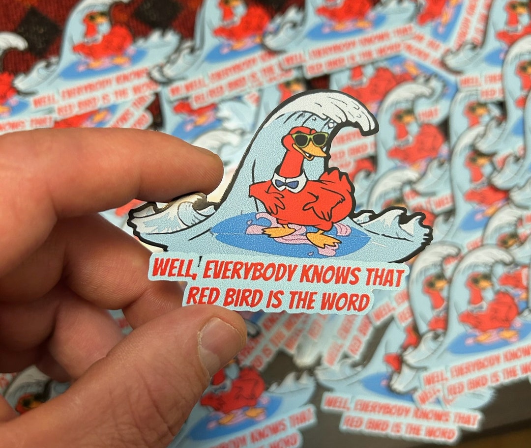 Goose Sticker 3x3 Red Bird - Etsy