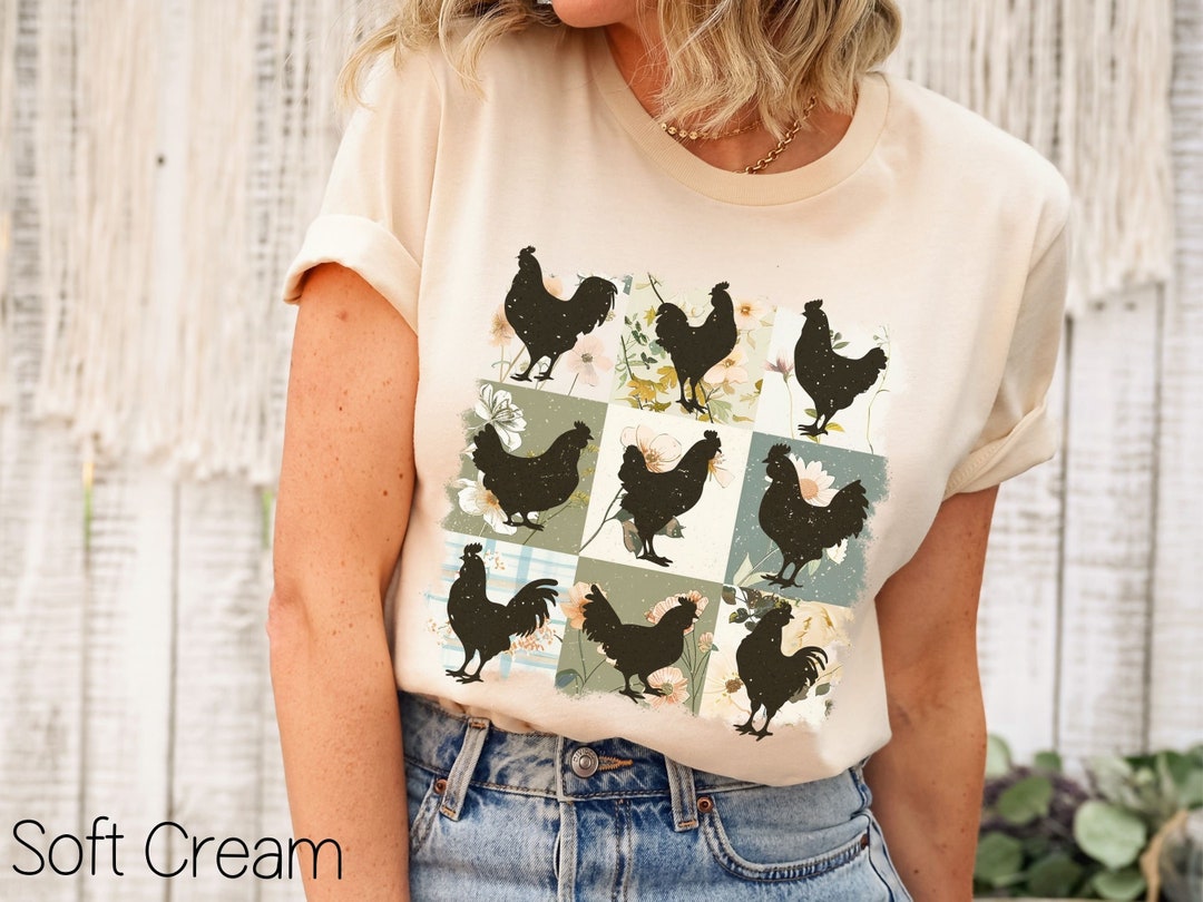 Boho Chickens Shirt,wildflower Chicken Shirt,chicken Tshirt,cottagecore ...