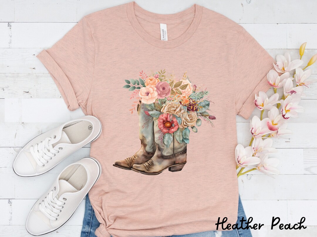 Cowboy Boots T-shirt Cowgirl Boots Shirtcute Country - Etsy