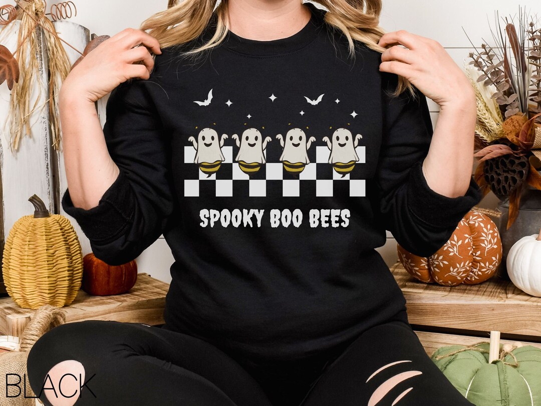 Spooky Boo Bees Halloween Shirt,boo Bees T-shirt,ghost Bees Tee,bee ...