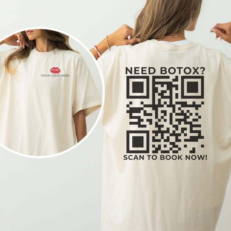 Aesthetic Botox Nurse Injector Custom QR Code Shirt for Botox Dealer ...