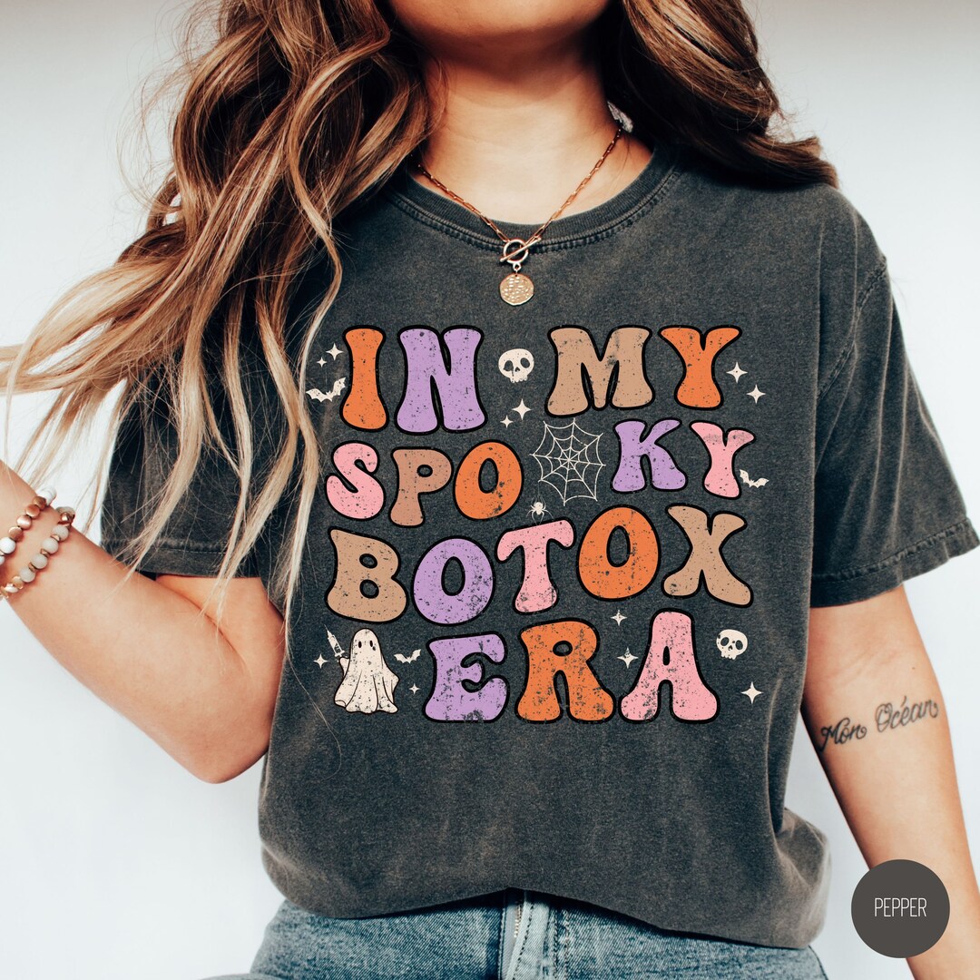 Spooky Botox Injector Era Comfort Colors Shirt, Retro Halloween Botox ...