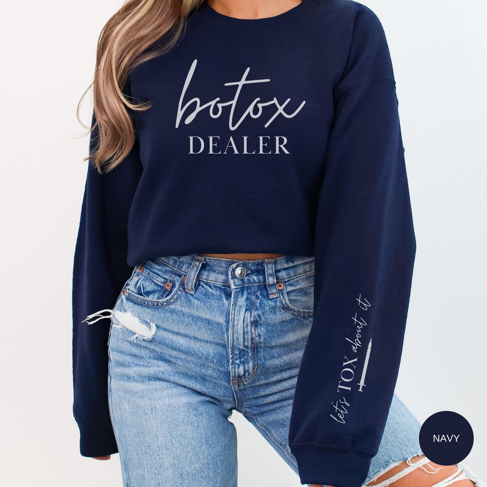 Botox Dealer Sweatshirt, Skincare Dealer Sweater, Aesthetic Nurse ...