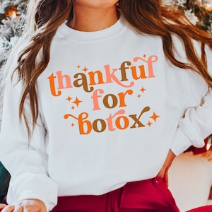 Retro Thankful for Botox Sweatshirt, Botox Dealer Autumn Crewneck ...