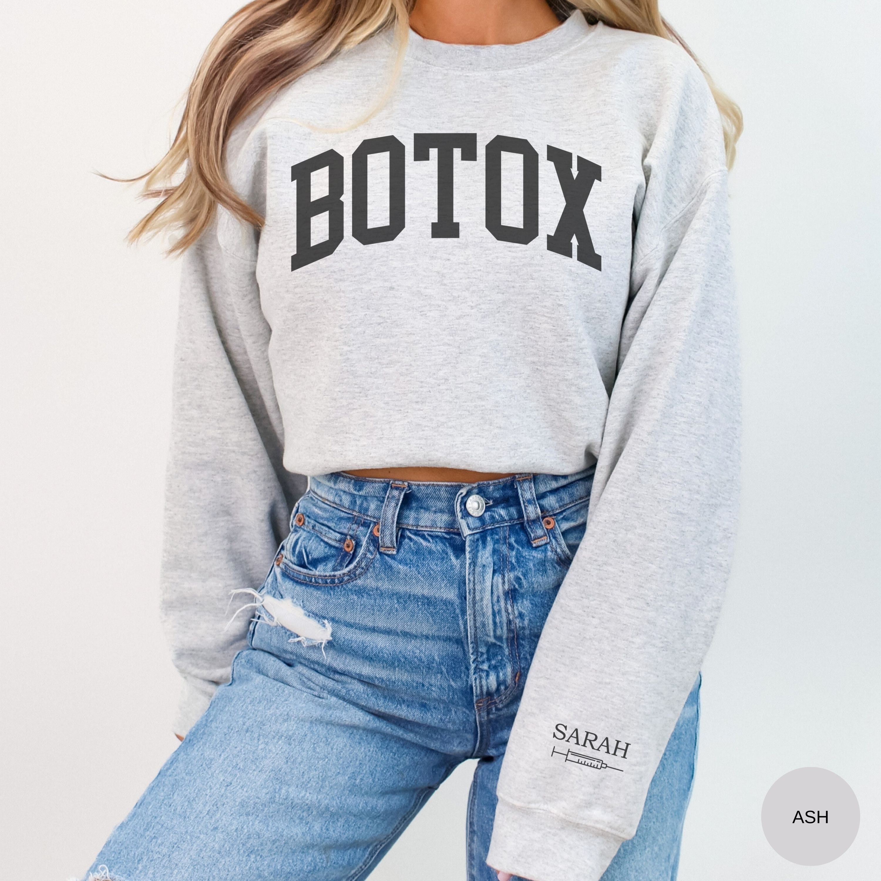 Personalized Botox Dealer Sweatshirt, Nurse Injector Crewneck Pullover ...