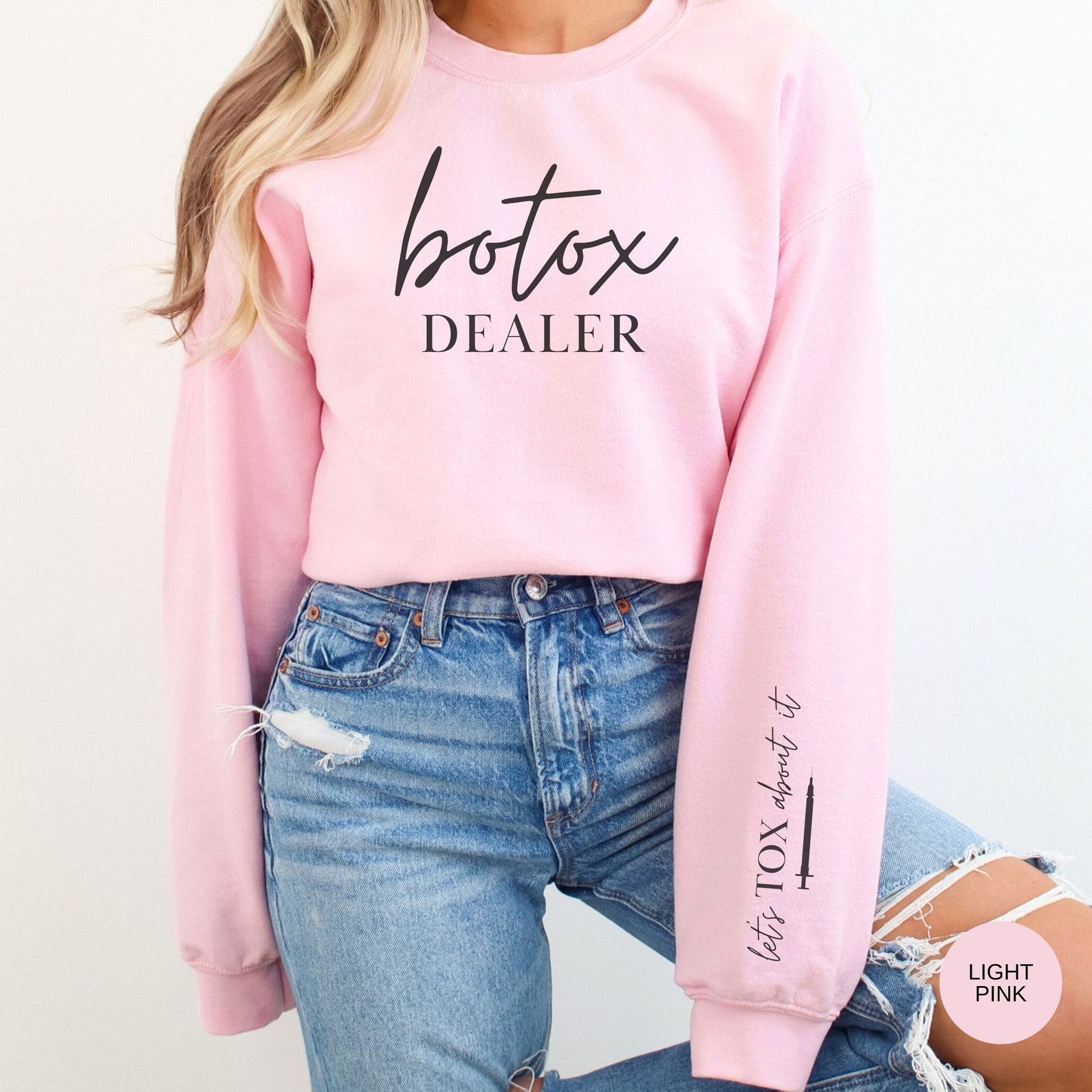 Botox Dealer Sweatshirt, Skincare Dealer Sweater, Aesthetic Nurse ...