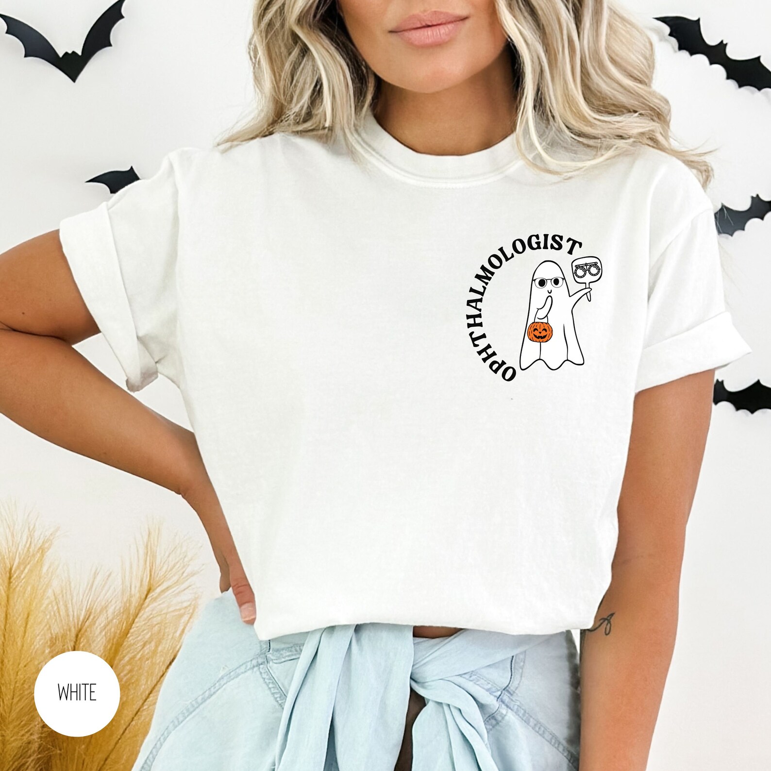 Ophthalmologist Halloween Shirt, Spooky Ophthalmologist Ghost T-shirt ...