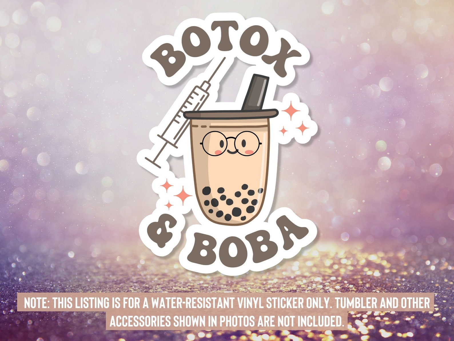 Botox and Boba Water Bottle Sticker Aesthetic Nurse Injector - Etsy
