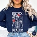 Botox Dealer Skeleton Santa Christmas Sweatshirt, Holiday Botox ...