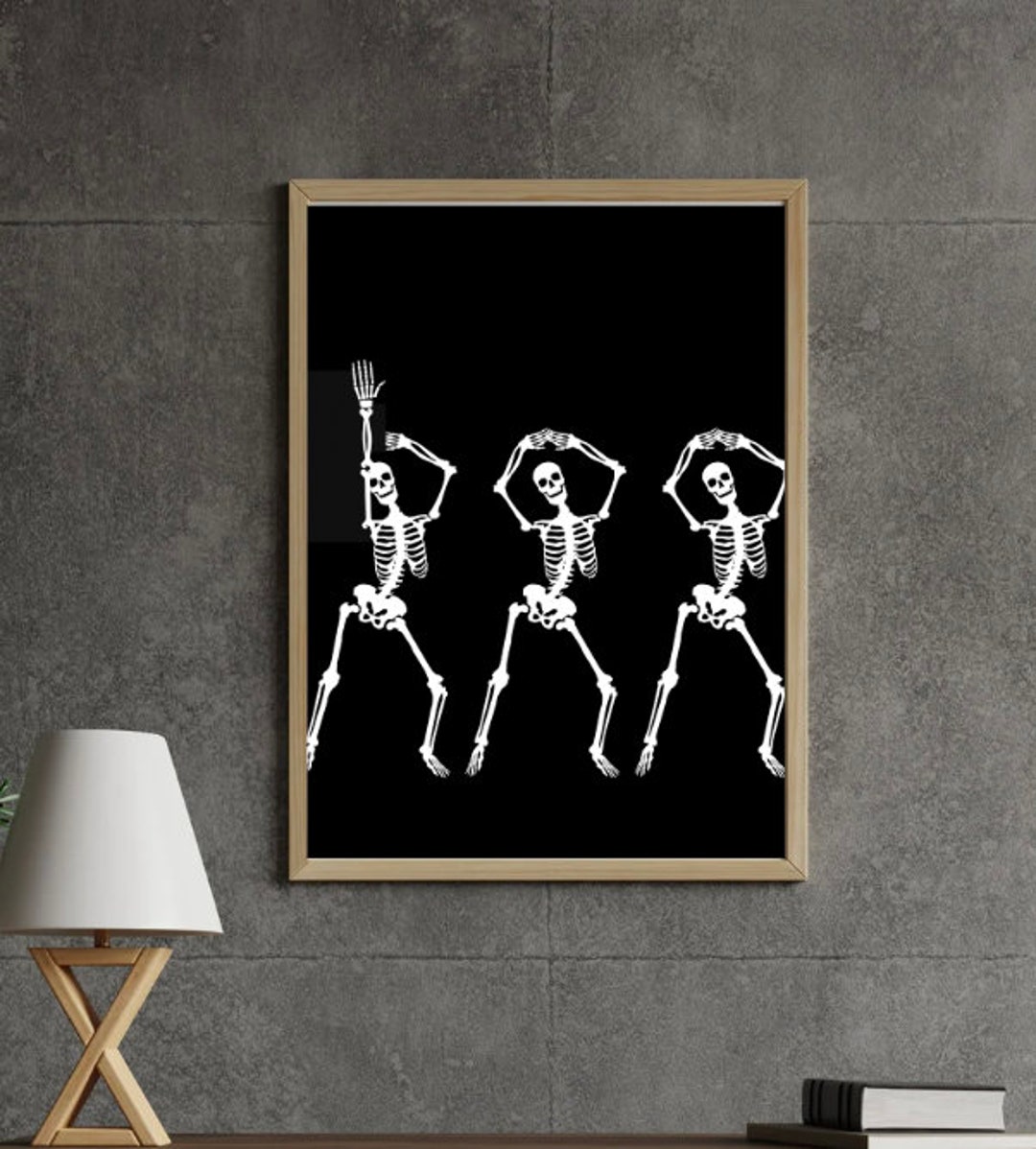 Boo Skeleton Poster - Etsy