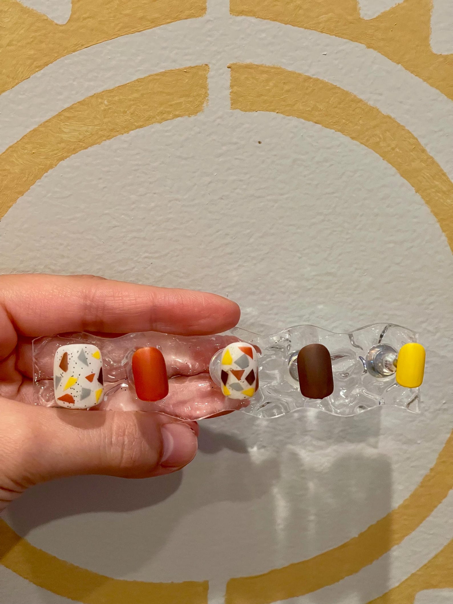 Mosaic Nail Designs, Press on Nails for Dail Wear, Fake Nails, Nail Art ...