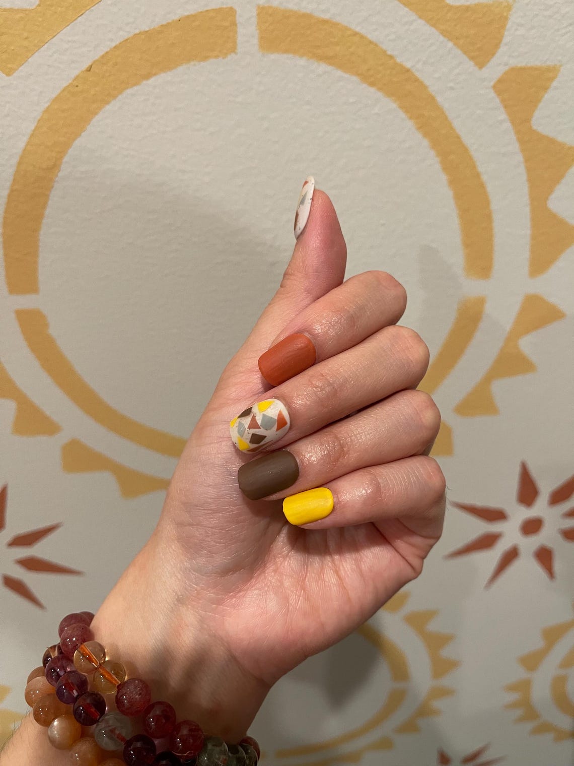 Mosaic Nail Designs, Press on Nails for Dail Wear, Fake Nails, Nail Art ...