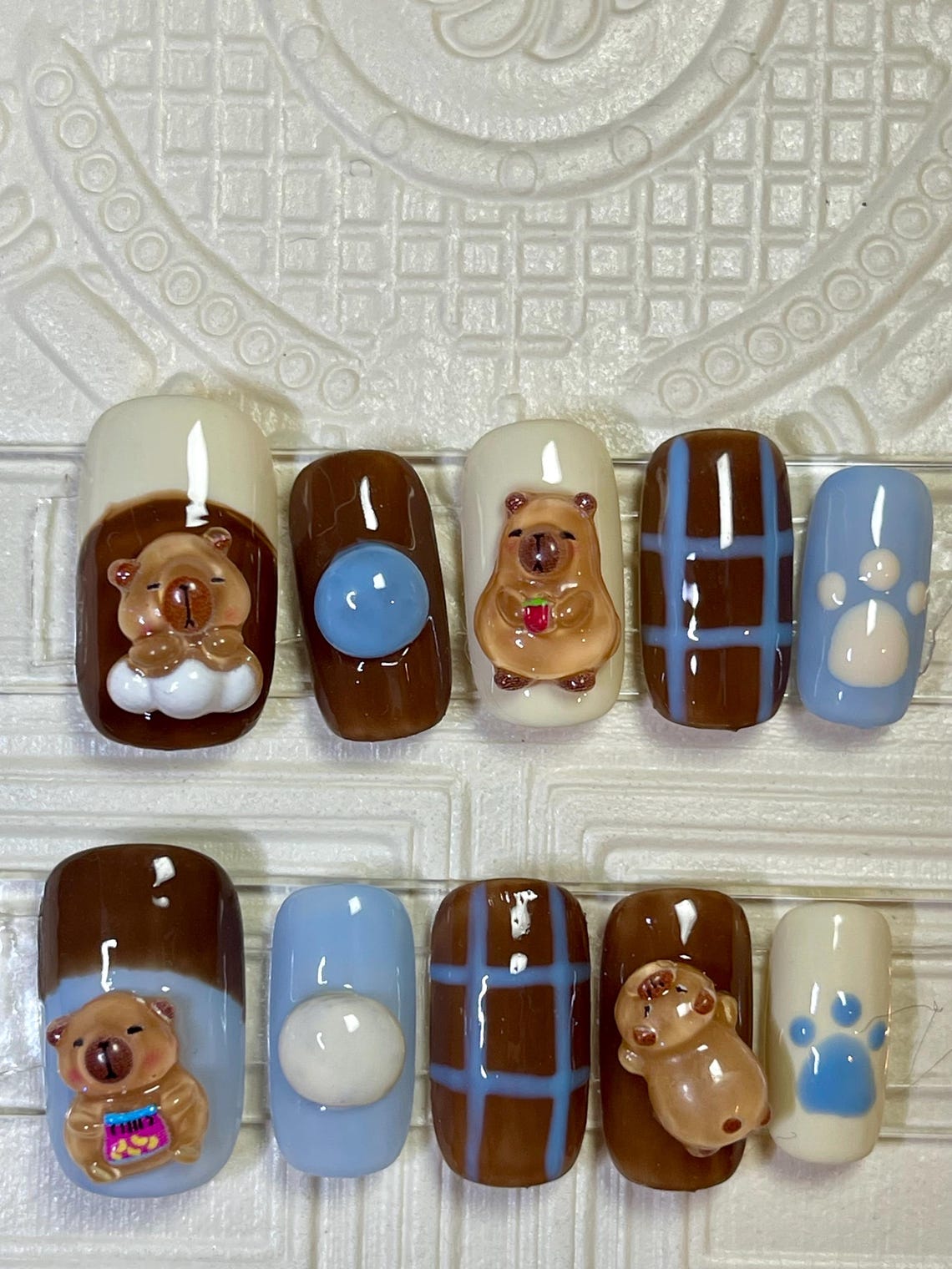 Cute Nails, Daily Press on Nails, Capybara Nails - Etsy