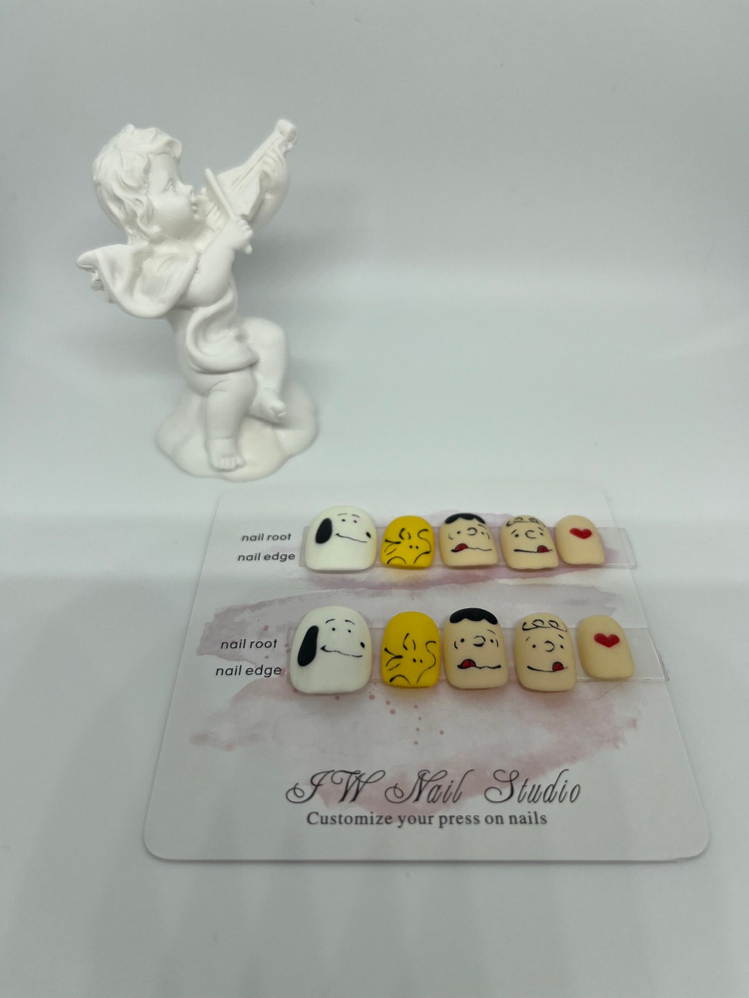 Snoopy Nails, Nail Designs, Press on Nails, Fake Nails, Cute Nail Art ...