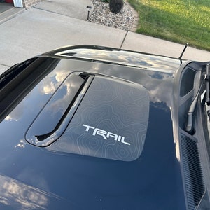 Toyota 4runner Topographic Map With TRAIL Lettering Hood Scoop Overlay ...