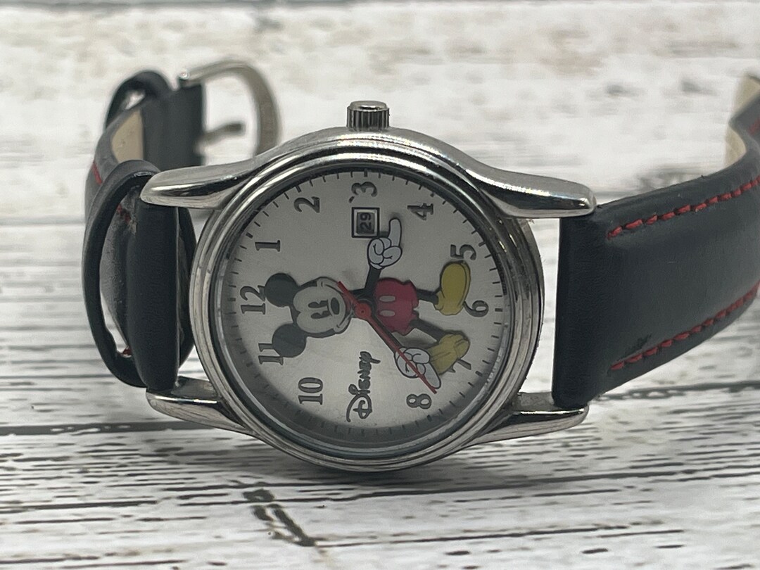 Disney Ladies Mickey Mouse Arms Tells the Time Date Watch - Etsy