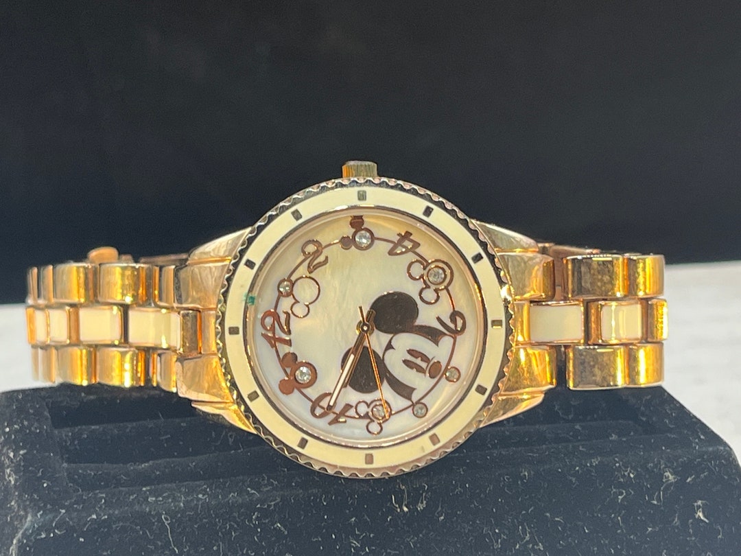 Rose Gold Mickey Mouse Watch With Mother of Pearl - Etsy