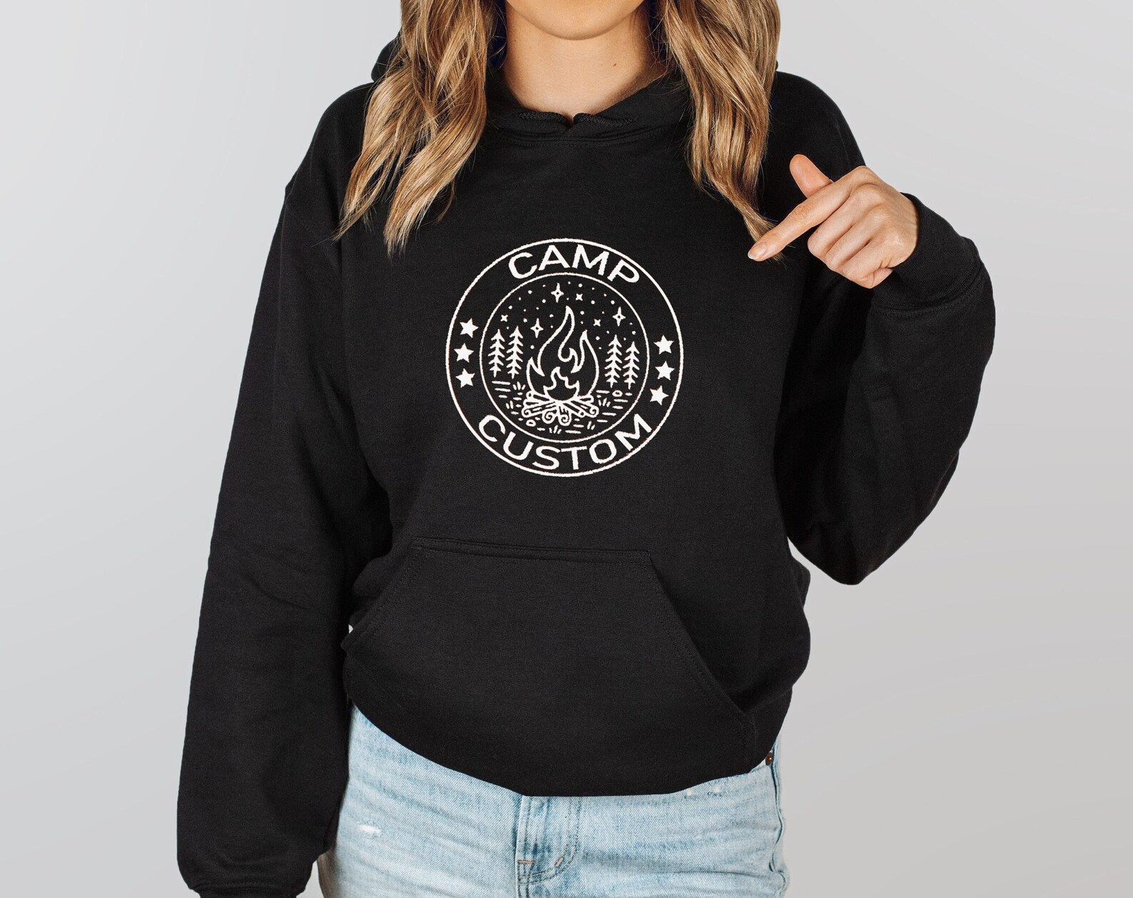 Custom Camp Hoodie, Camping Shirt, Camp Gifts Hoodie, Camp Crew Hoodie ...