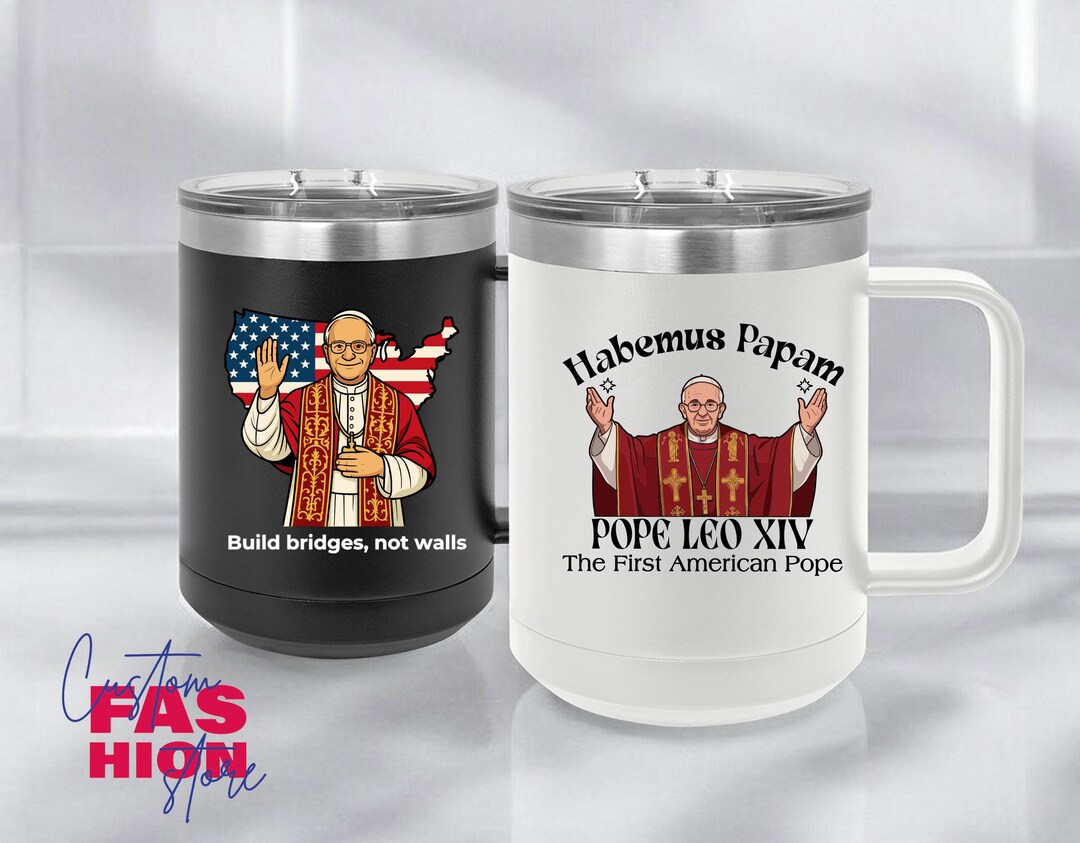 Pope Leo XIV Coffee Mug, Habemus Papam Cup, Pope Commemorative 15 Oz ...