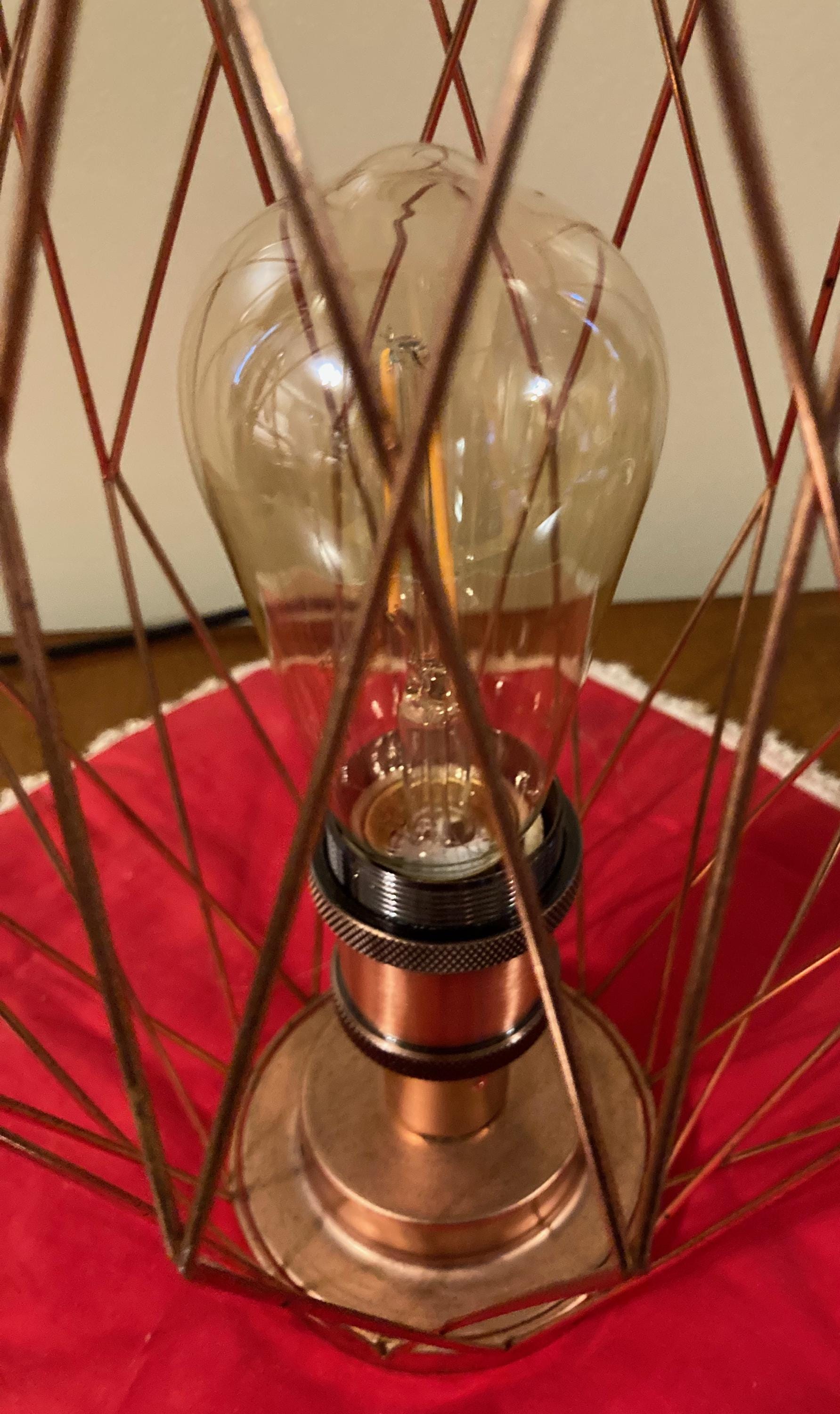 Unique Copper Wire Industrial Lamp, Perfect for Holiday Lighting With ...