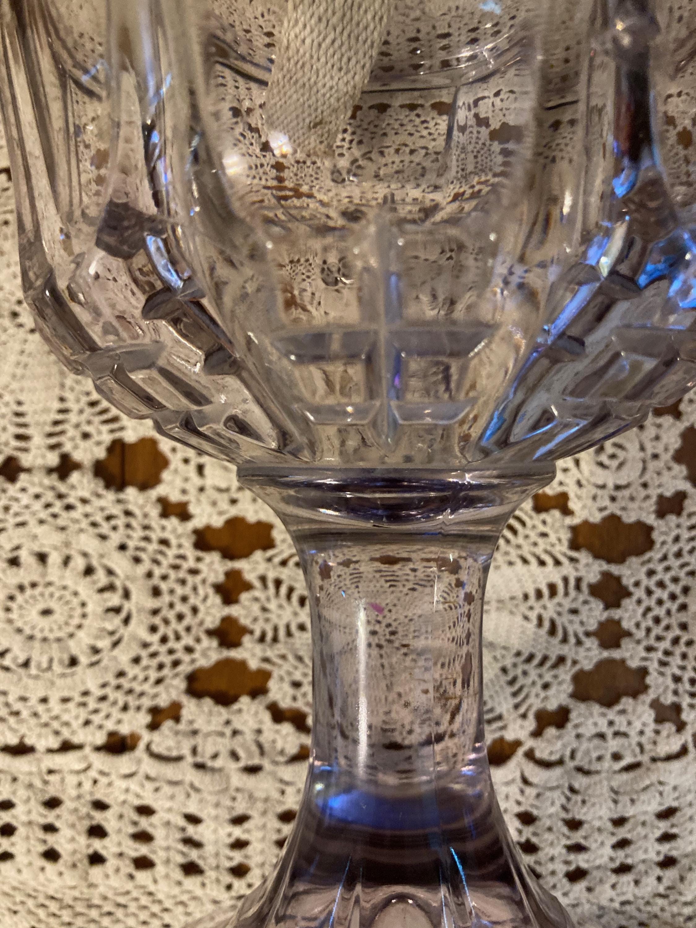 Beautiful Duncan & Miller quartered Block Oil Lamp, Circa 1910 ...